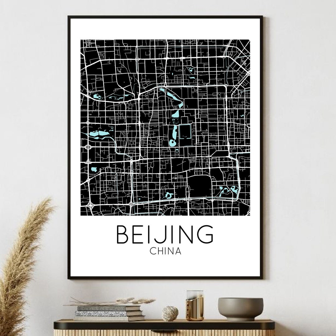 Beijing Map Poster, Beijing City Poster, Beijing Map, Beijing Print ...