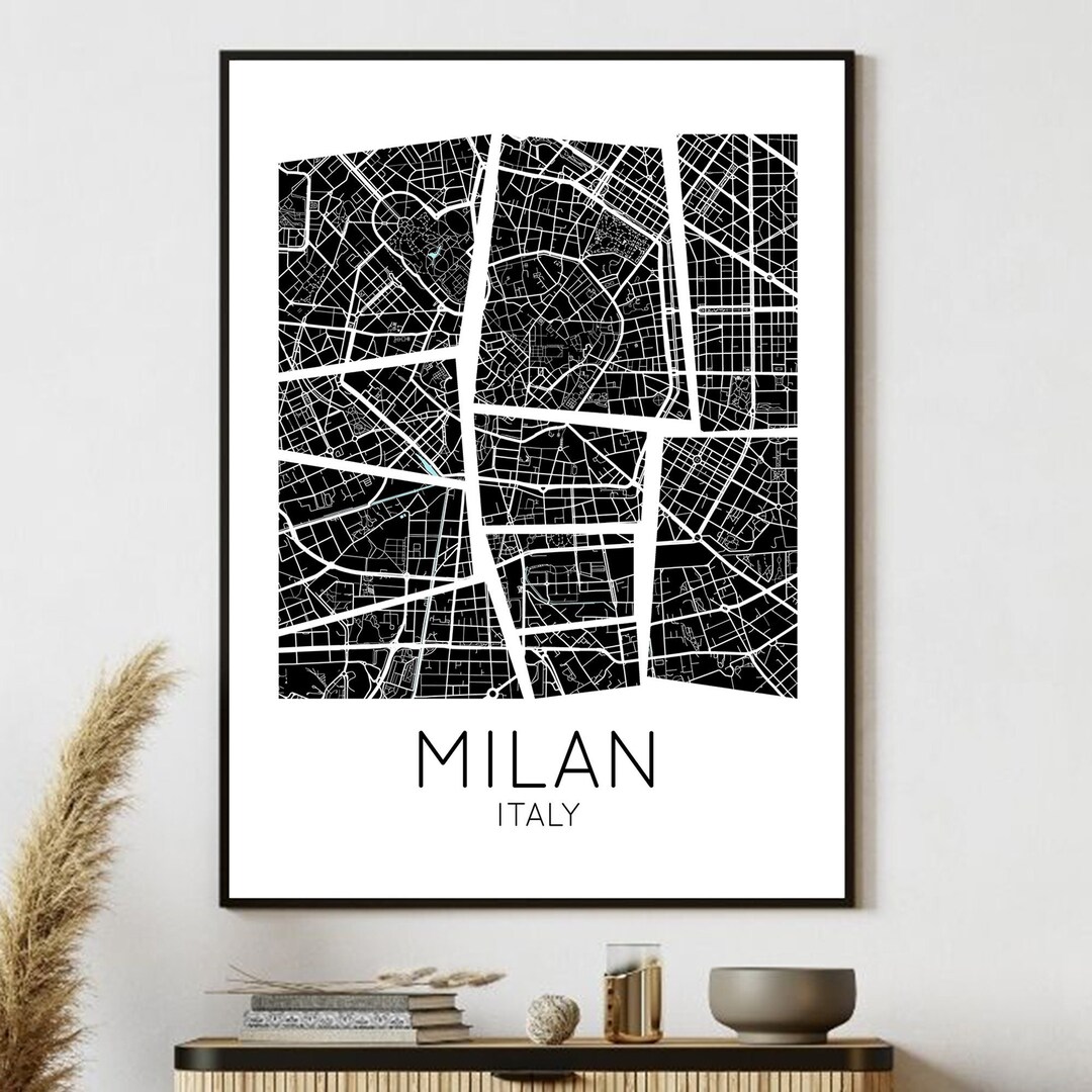 Milan Map Poster, Milan City Poster, Milan Map, Milan Print, Milan ...