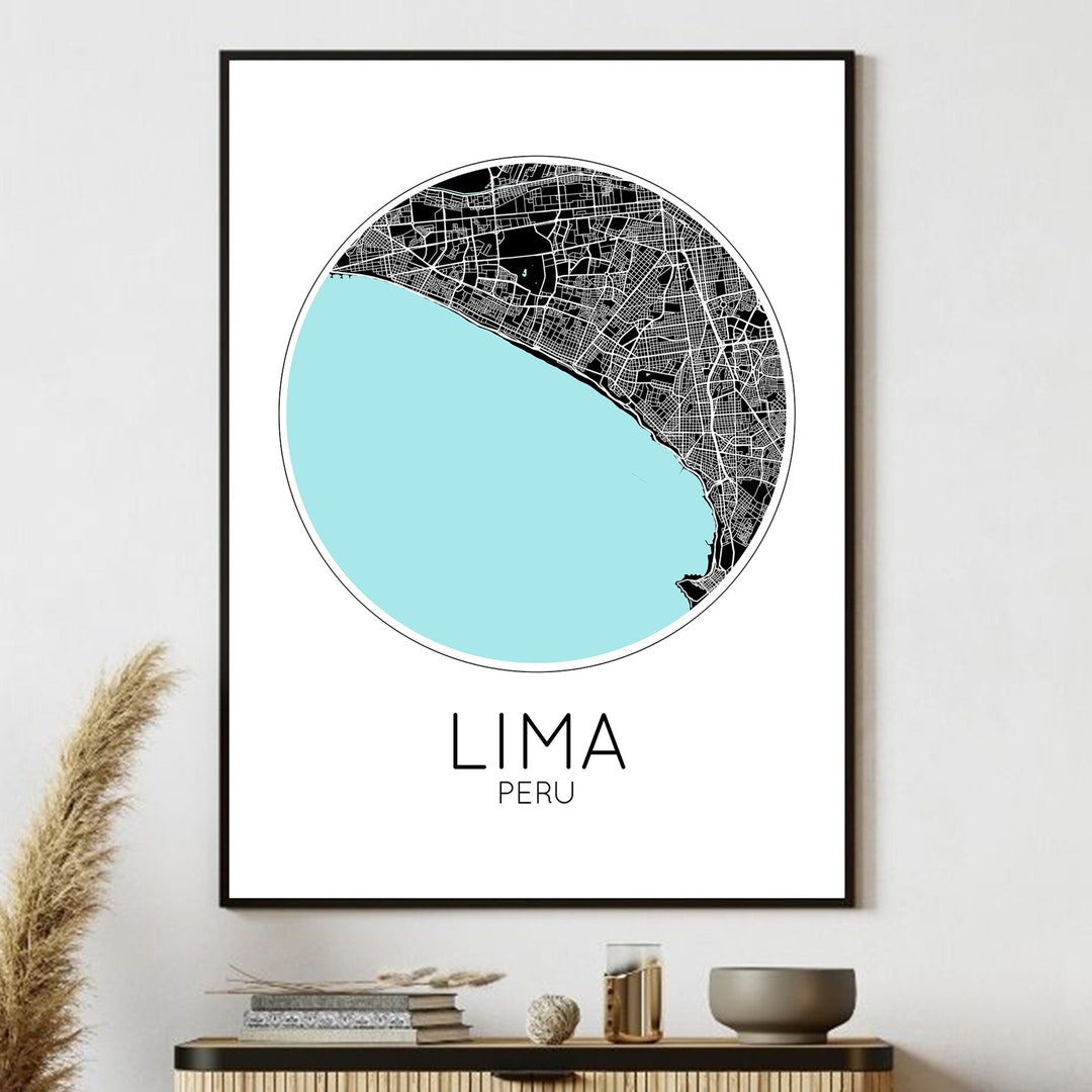 Lima Map Poster, Lima City Poster, Lima Map, Lima Print, Lima Digital ...