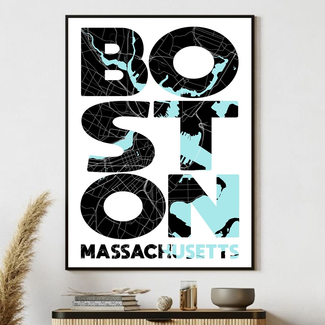 Boston Map Poster, Boston City Poster, Boston Map, Boston Print, Boston ...