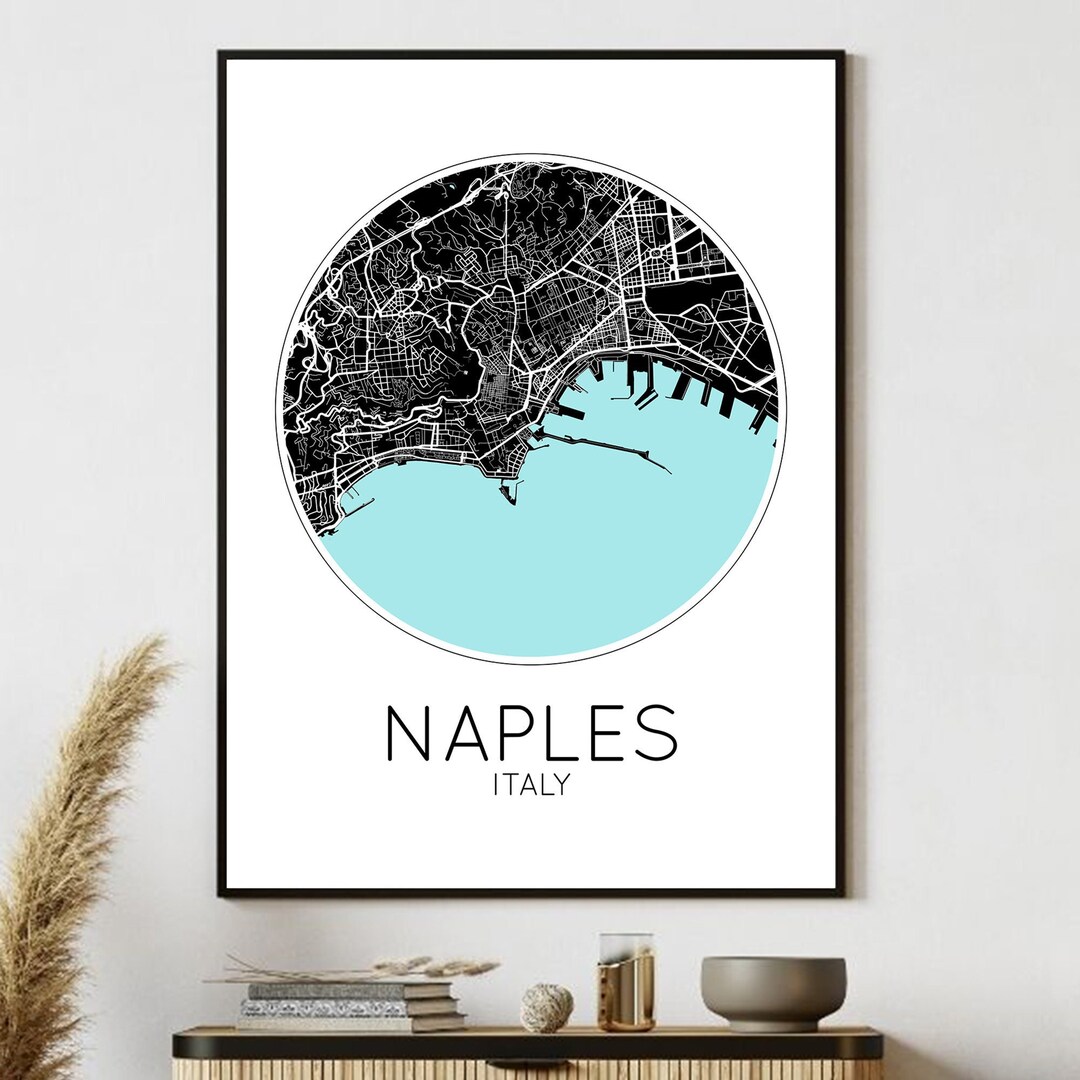 Naples Map Poster, Naples City Poster, Naples Map, Naples Print, Naples ...