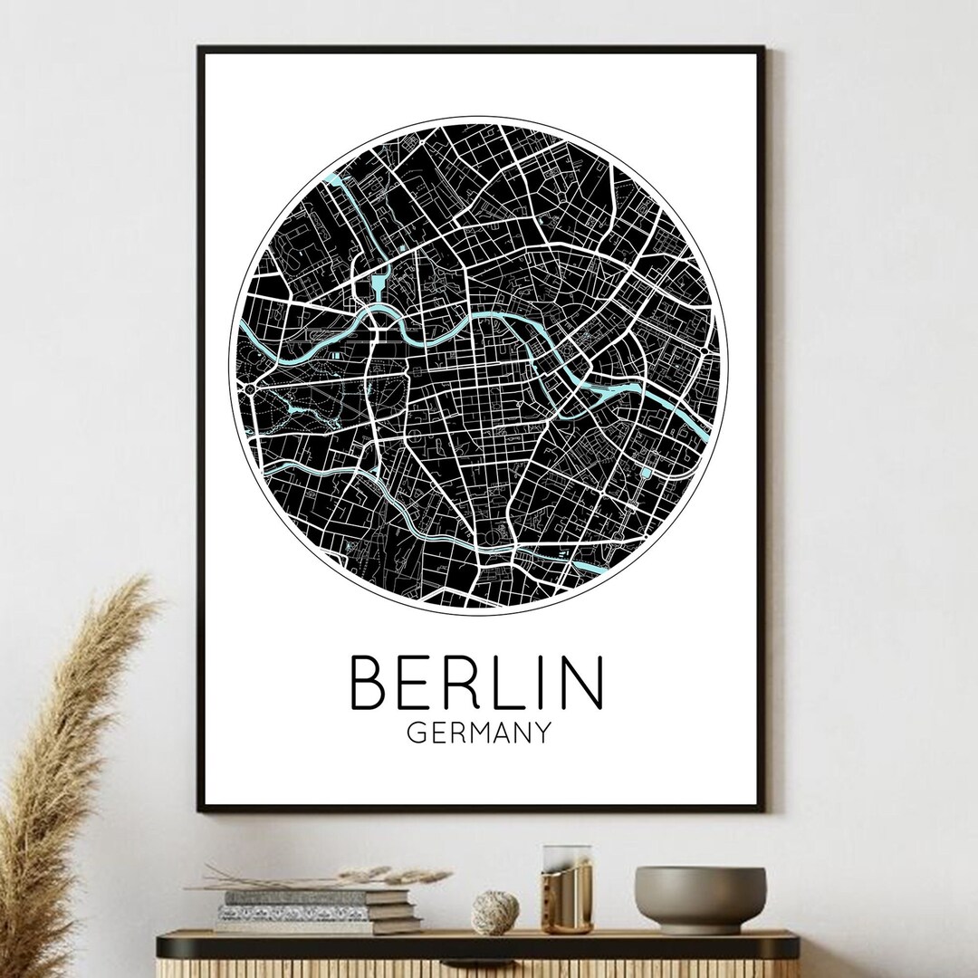 Berlin Map Poster, Berlin City Poster, Berlin Map, Berlin Print, Berlin Digital Download - Etsy