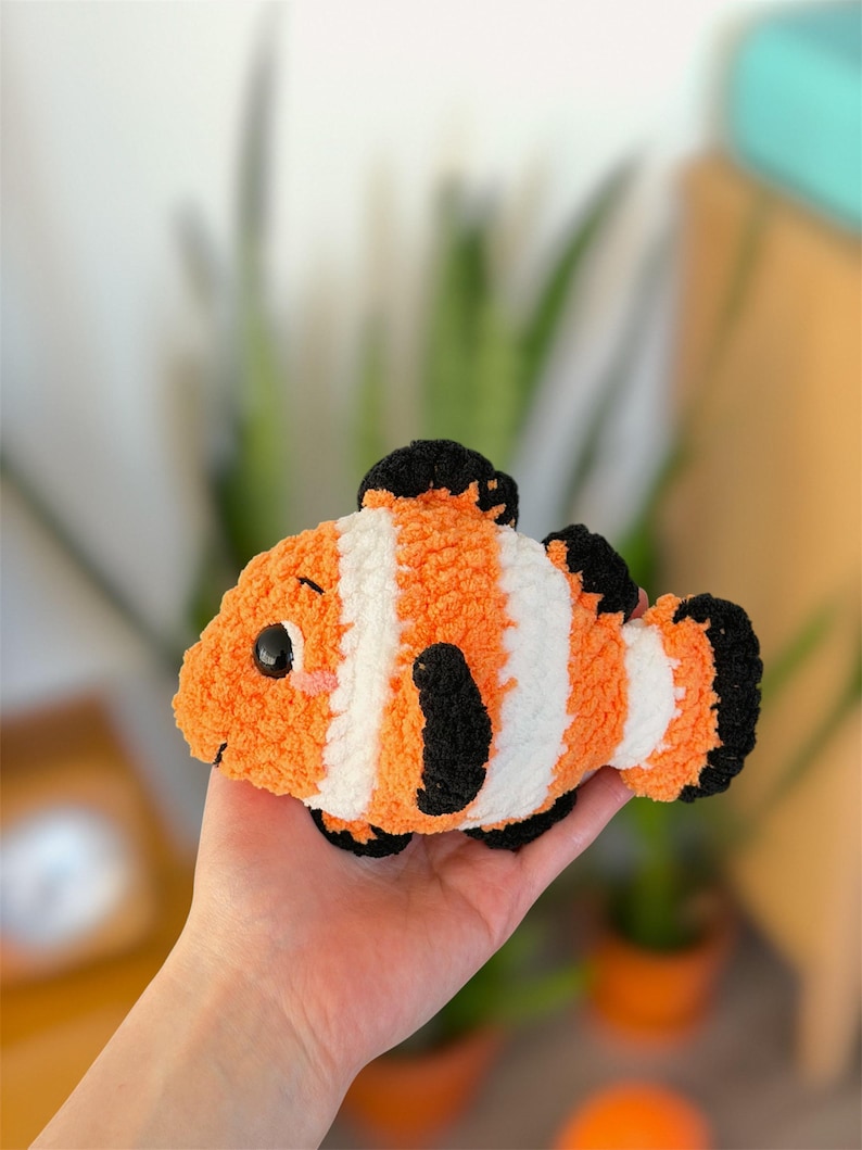 Clownfish No-sew Crochet Pattern PDF | Beginner Amigurumi Plushie ...