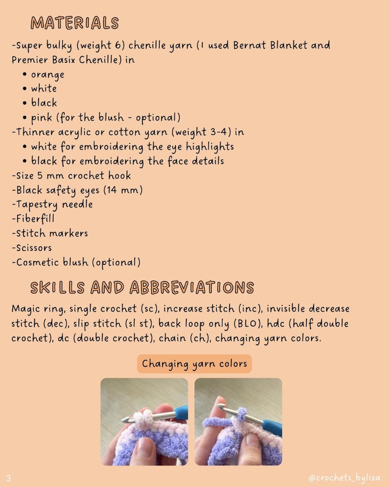 Modèle au crochet sans couture de poisson-clown PDF | Tutoriel pour ...