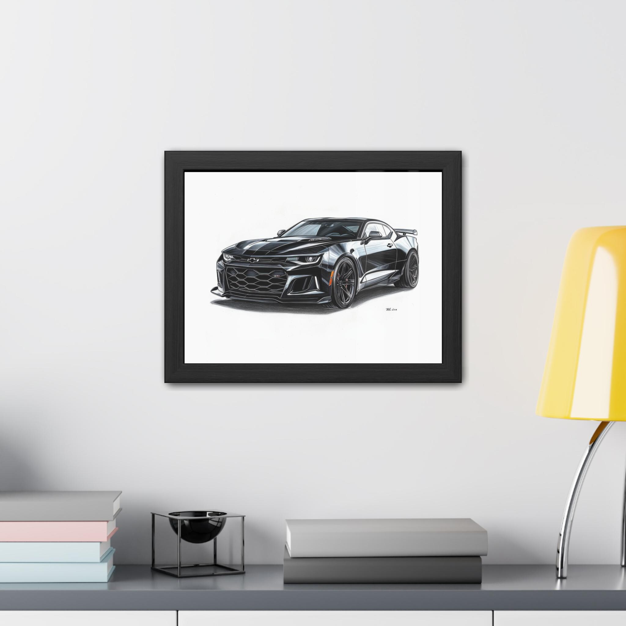 Camaro Poster, Camaro ZL1, Framed or Unframed, Wall Art for Office ...