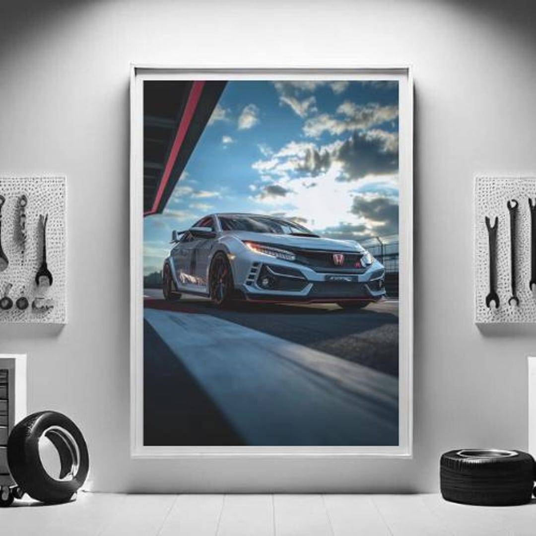 Honda Civic Type R, Framed or Un-framed Poster, Performance Car Art ...