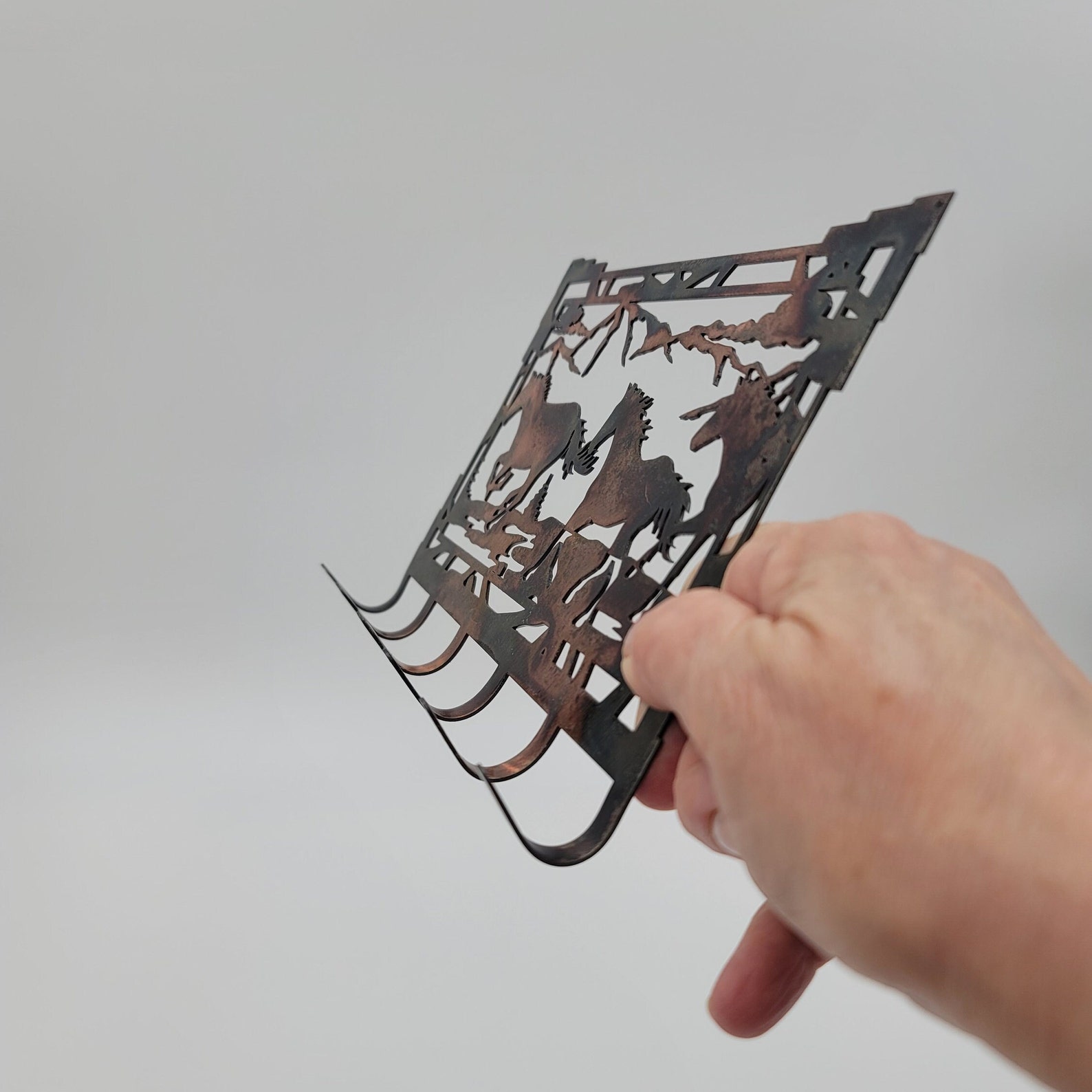 Horse Scene Metal Key Rack - Etsy
