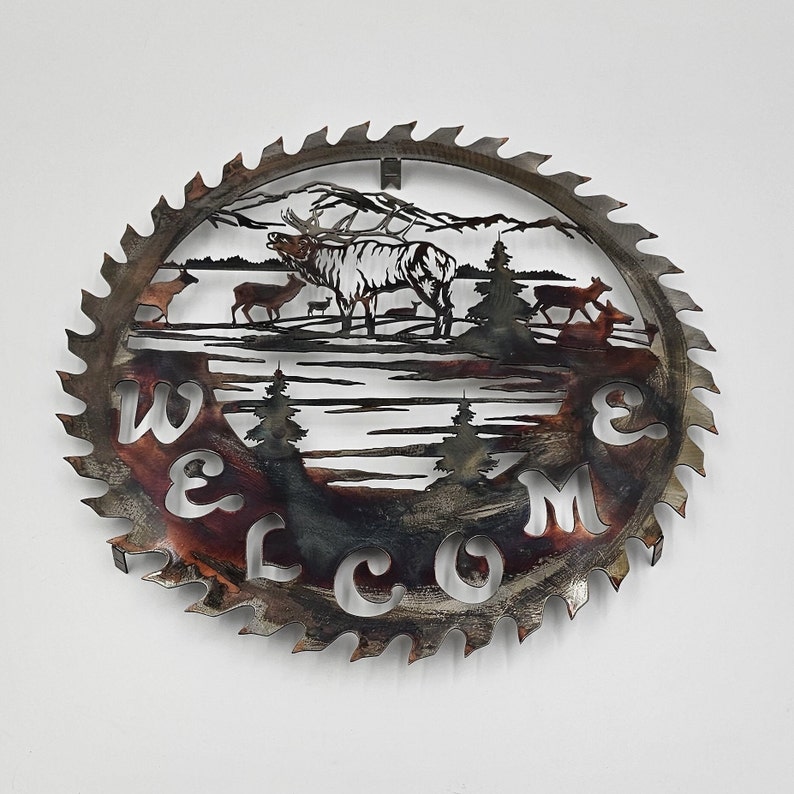 Elk Circular Saw Welcome Sign for Porch - Etsy