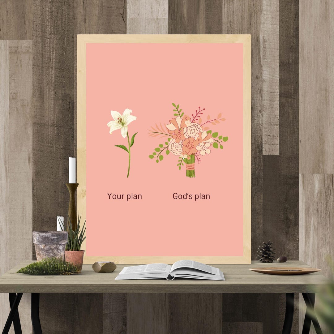 Your Plan and God's Plan Printable Wall Art, Spirituel Wall Art ...