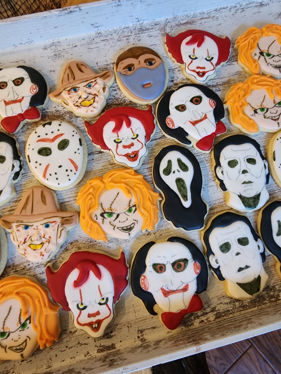 Creepy Horror Movie Cookies - Halloween Treat Set of 12 - Pennywise ...