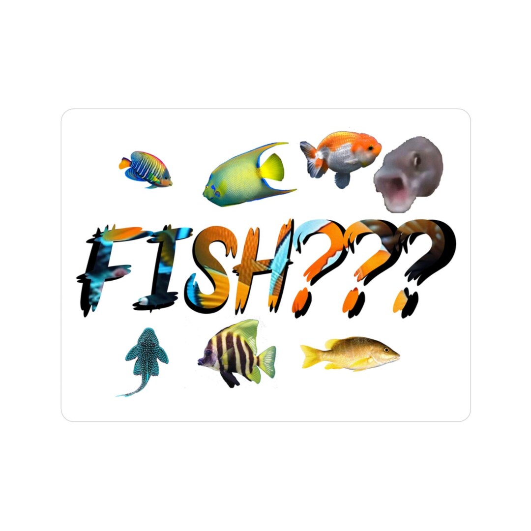 Unique FISH Kiss-cut Vinyl Decal Sticker for Car, Laptop, Water Bottle ...