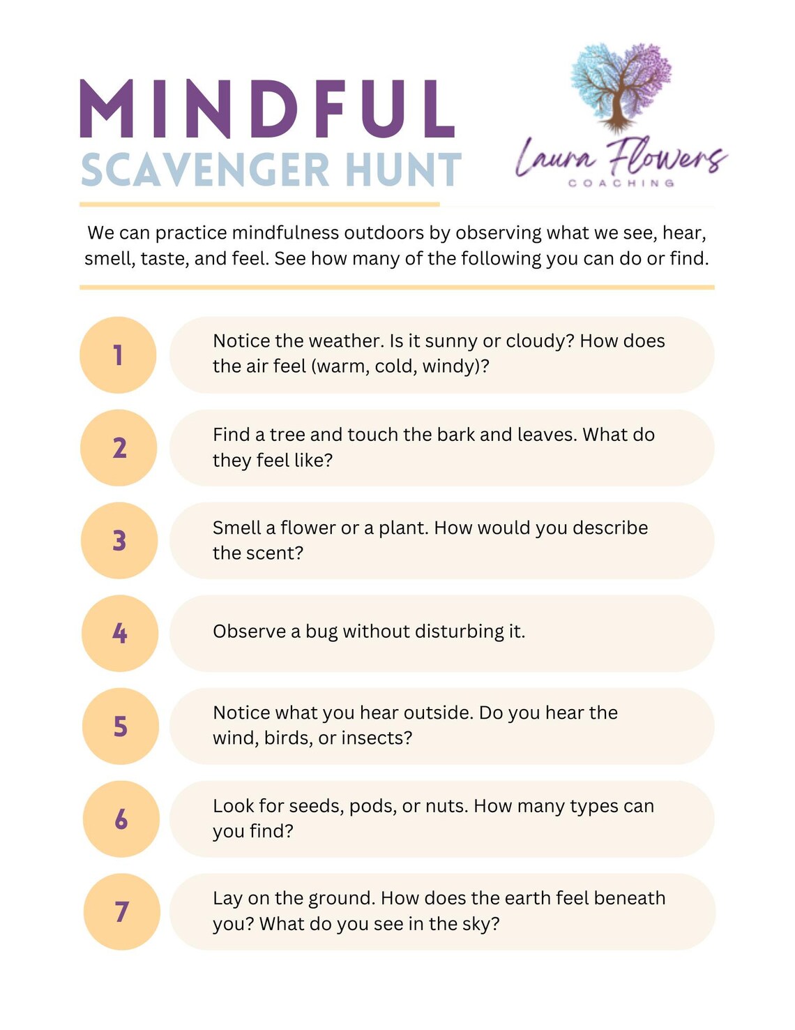 Mindful Scavenger Hunt - Etsy