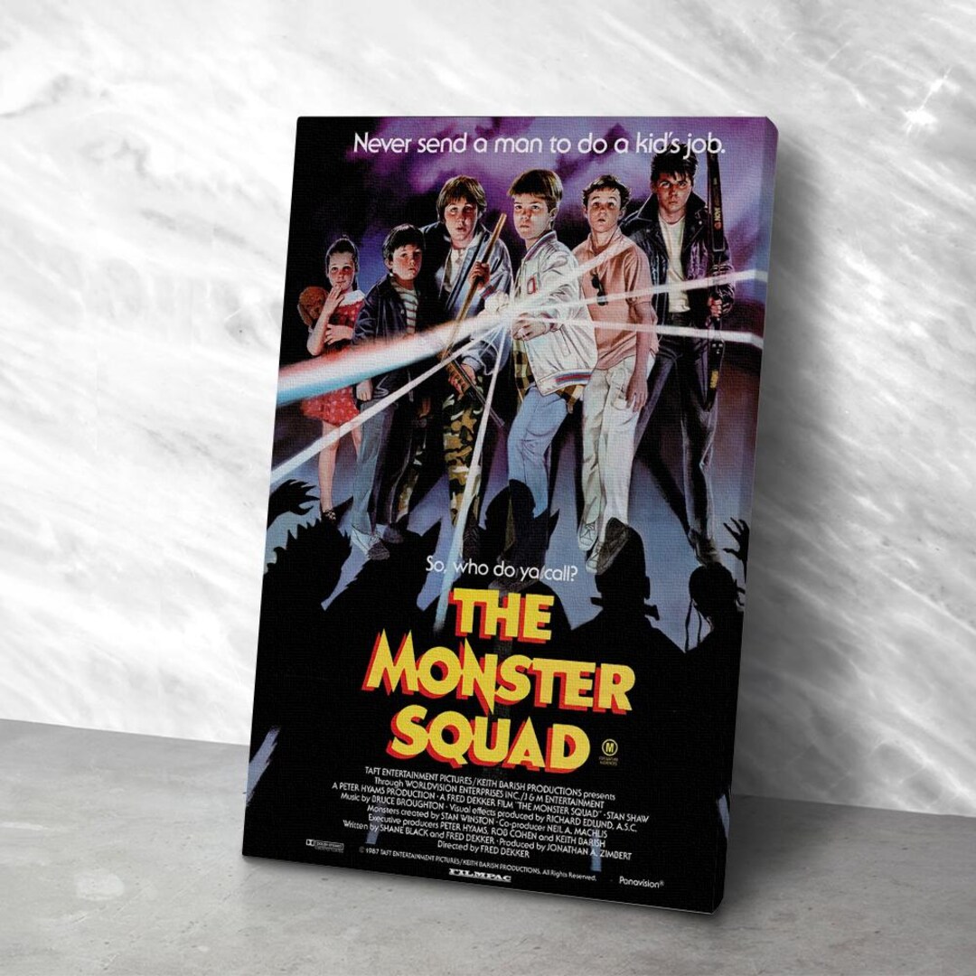 The Monster Squad Movie Poster, Wrapped Frame Canvas Poster, Wall Art ...