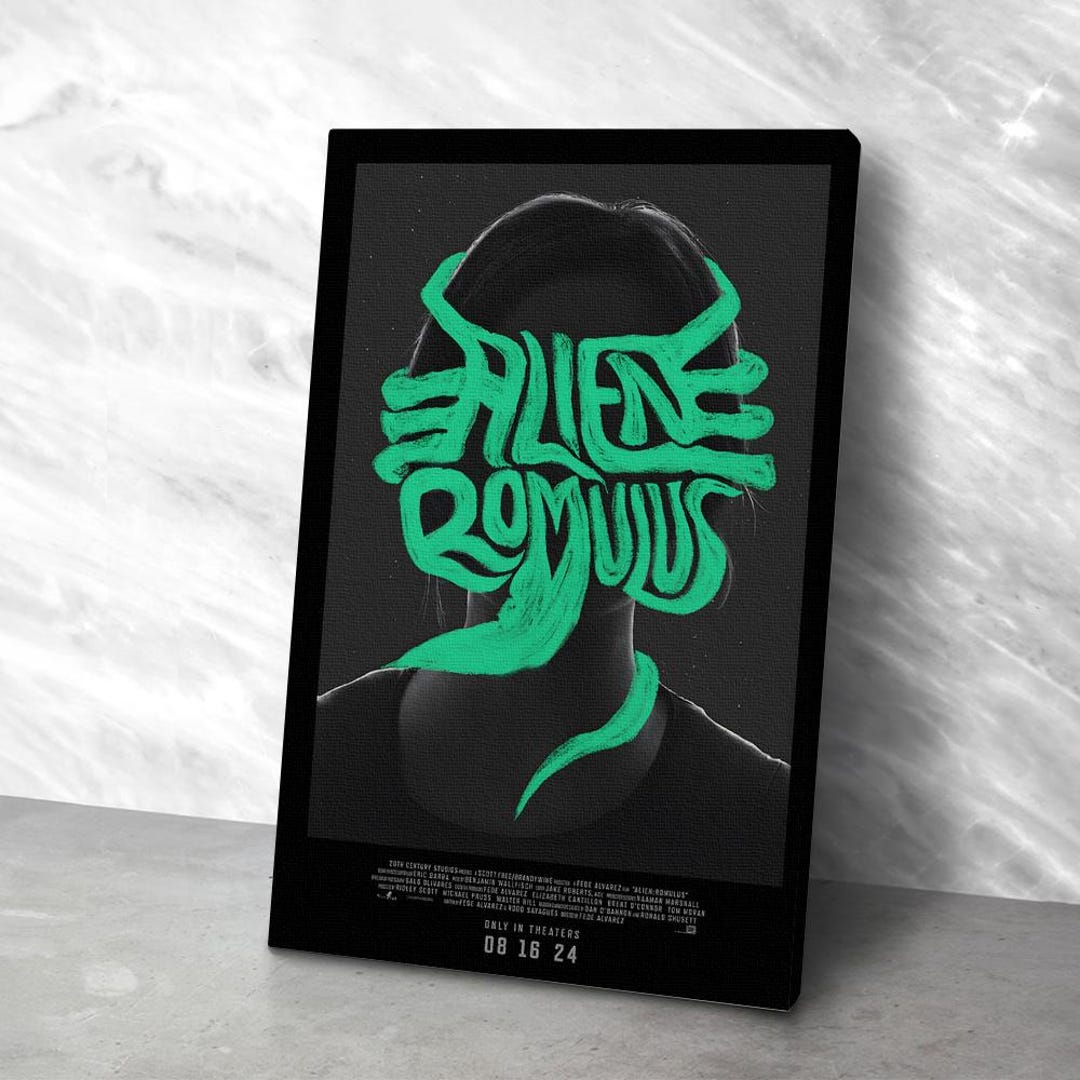 Alien Romulus Movie Poster, Wrapped Frame Canvas Poster, Wall Art, Home ...