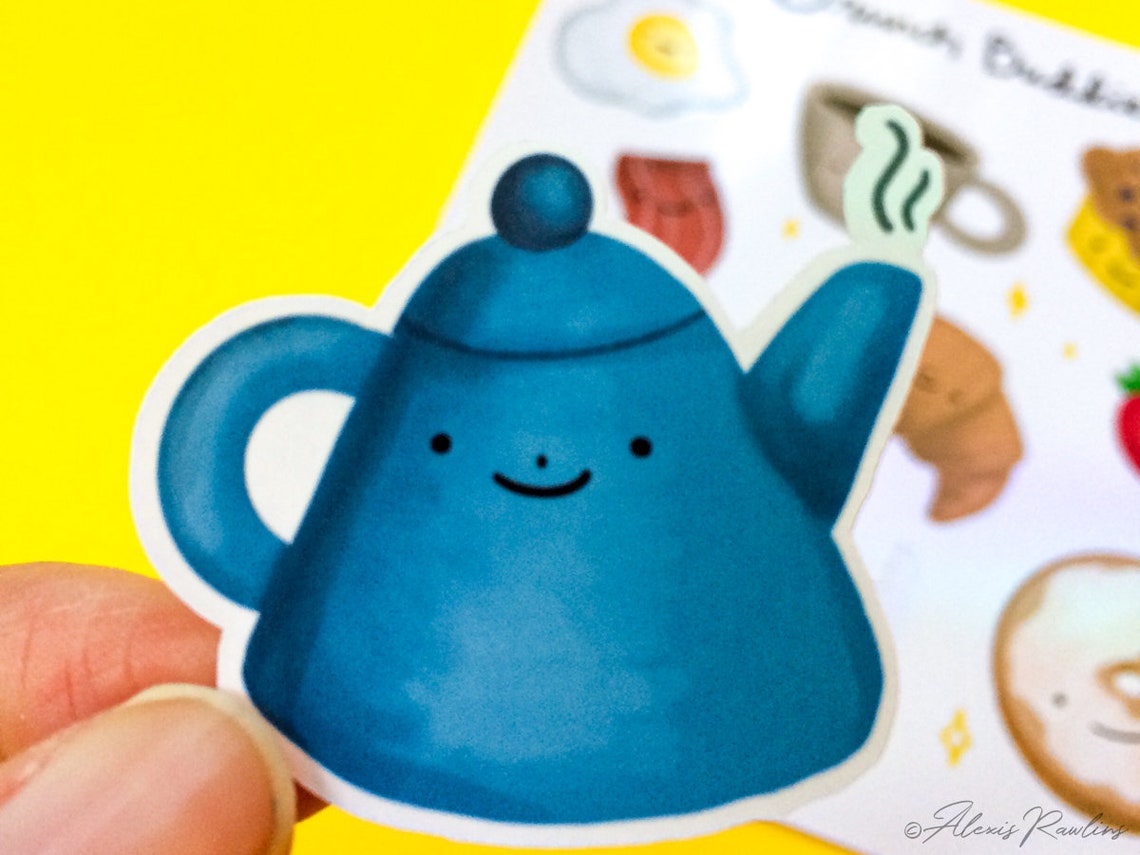 Brunch Buddies Sticker Sheet Cute Food Hand Drawn Artwork, Planner ...