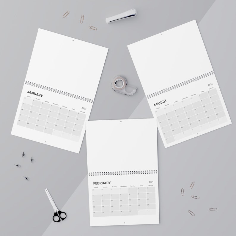Dark Rain Calendar 2024 - Etsy