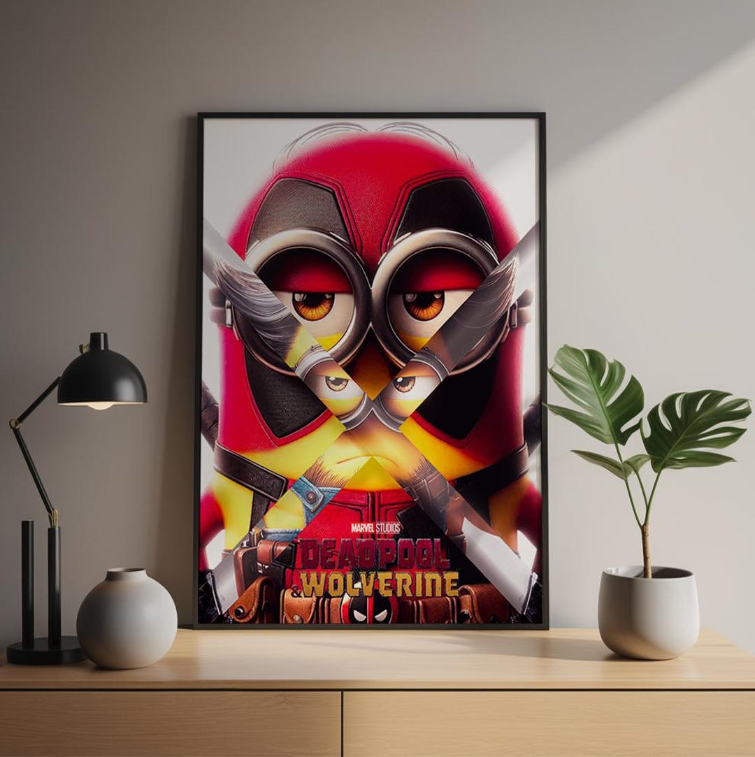 Deadpool & Wolverine Poster minions, High-definition Waterproof Canvas ...