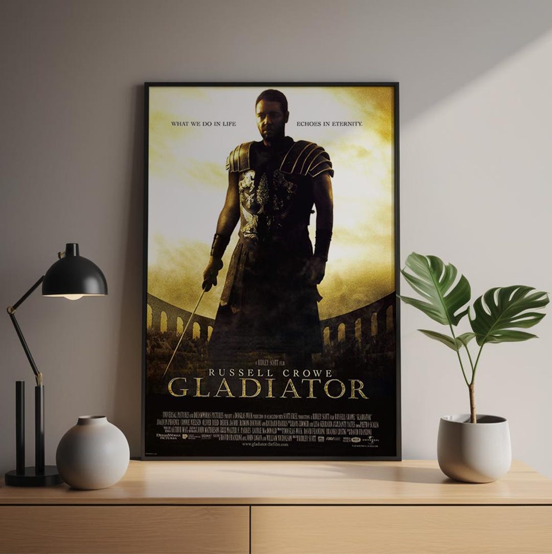 Gladiator Movie Poster Printed on HD Waterproof Canvas No Frame ...