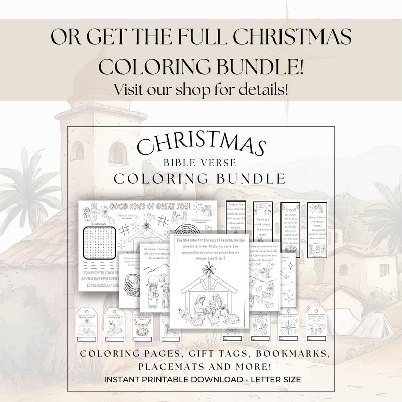 Christmas Nativity Activity Placemat for Kids | Christian Advent Bible ...