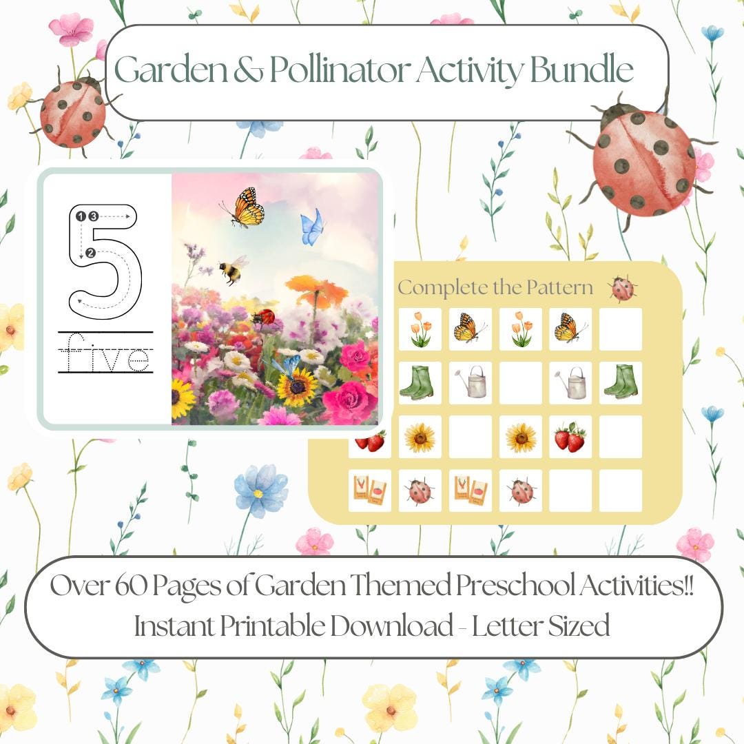 Pollinator Garden Themed Activity Bundle | Pollinator Unit Study ...