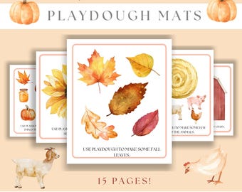 Fall Farm Playdough Mats | Fall Homeschool Printable | Preschool Fall ...