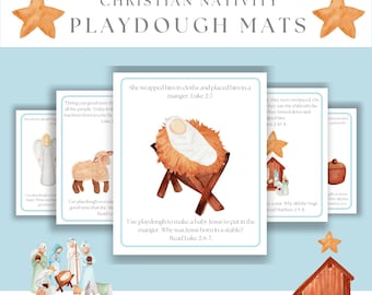 Christmas Story Playdough Mats | Printable | Jesus' Birth | Jesus is ...