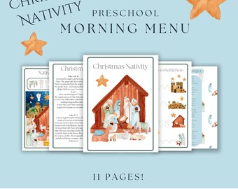 Christmas Nativity Morning Menu | Homeschool Advent Preschool ...