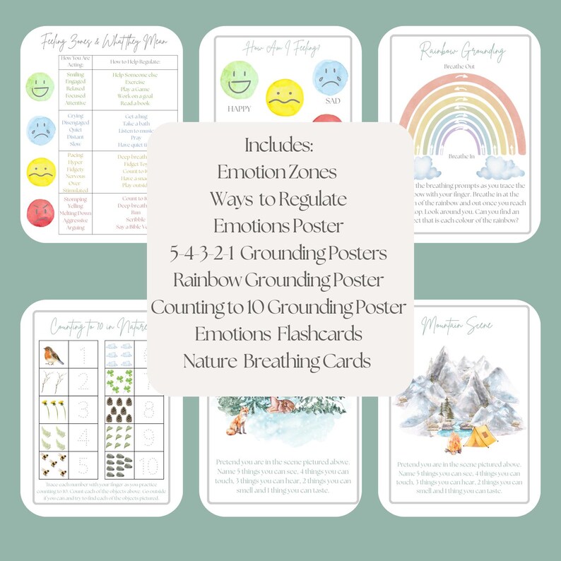Calm Corner Nature Theme | Emotion Chart | Feeling Chart | Zones of ...
