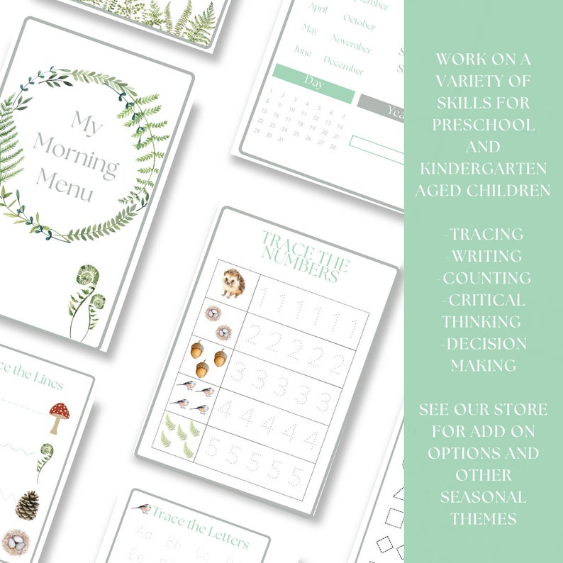 Morning Menu Starter Pack | Preschool Morning Menu - Etsy