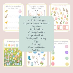 Easter Morning Menu | Spring Morning Menu | Preschool Kindergarten ...