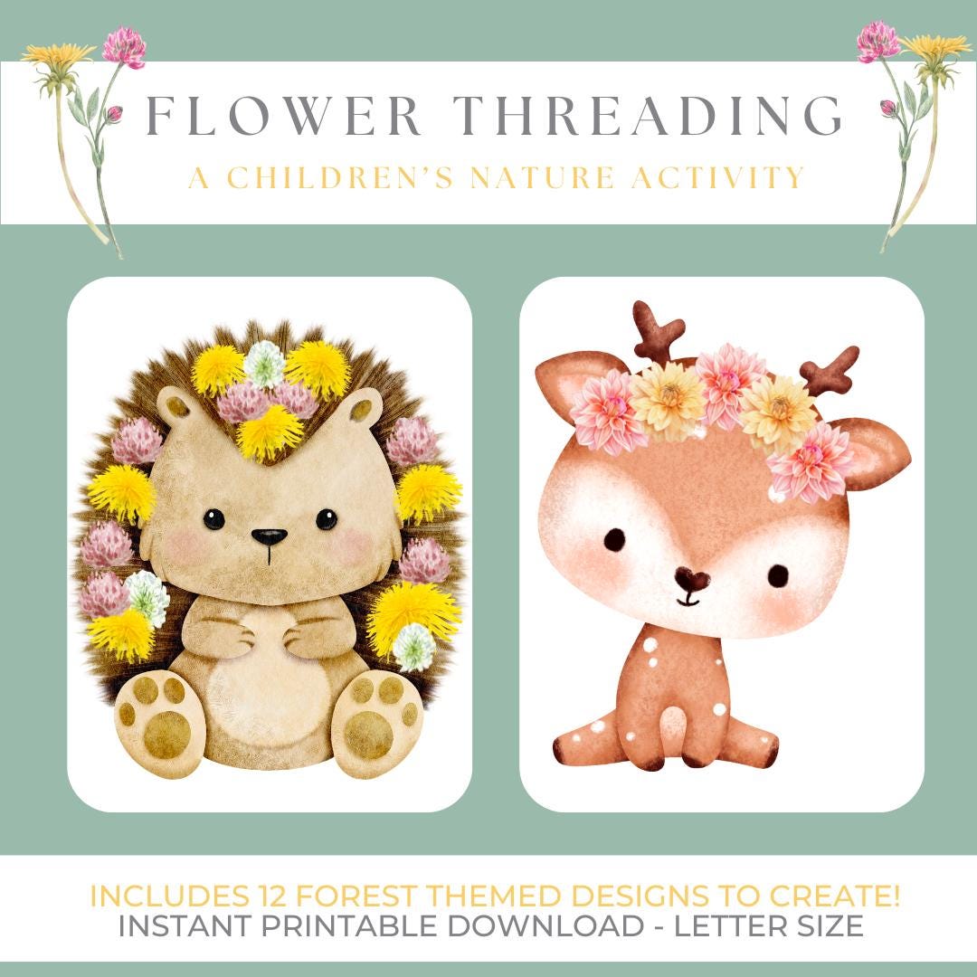 Flower Threading Forest | Printable Spring Activity for Toddlers or ...