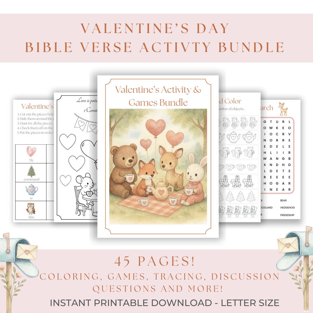 Christian Valentine's Day Coloring and Activity Pack | Preschool ...