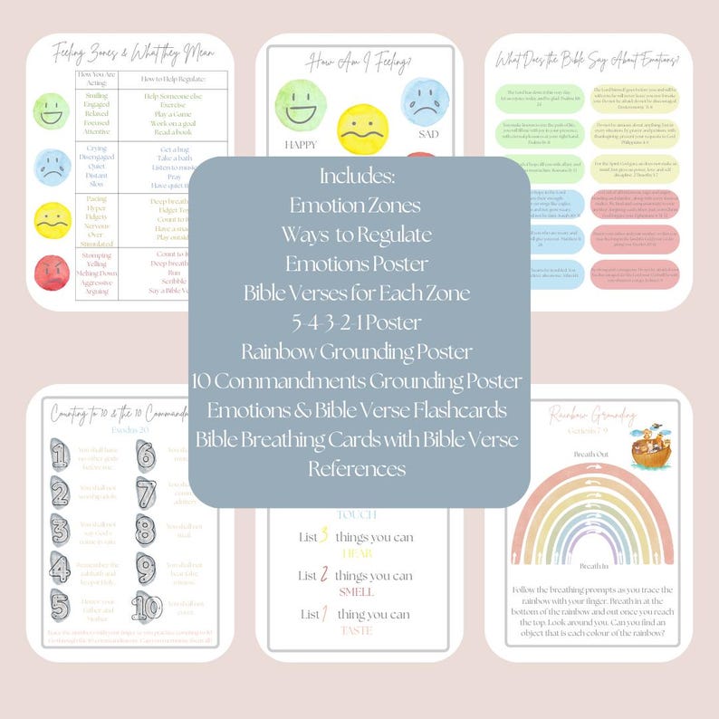 Christian Calm Corner | Emotion Chart | Feeling Chart | Zones of ...