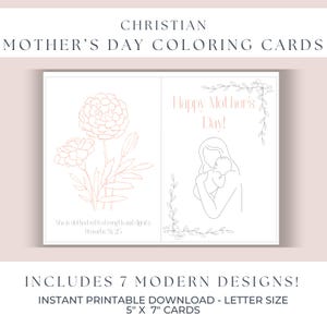 Mothers Day Coloring Card Printable for Kids | Christian Mothers Day ...