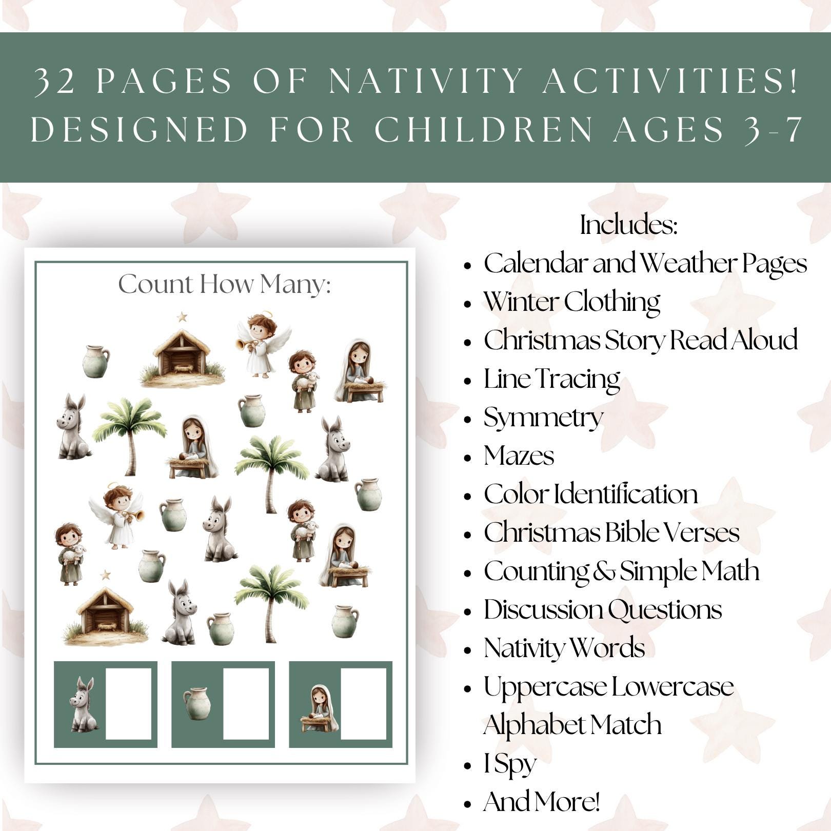 Christmas Preschool Morning Menu | Christian Christmas Activity ...