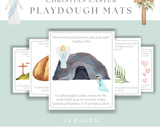 Easter Playdough Mats Printable | Holy Week | Palm Sunday | Maundy ...