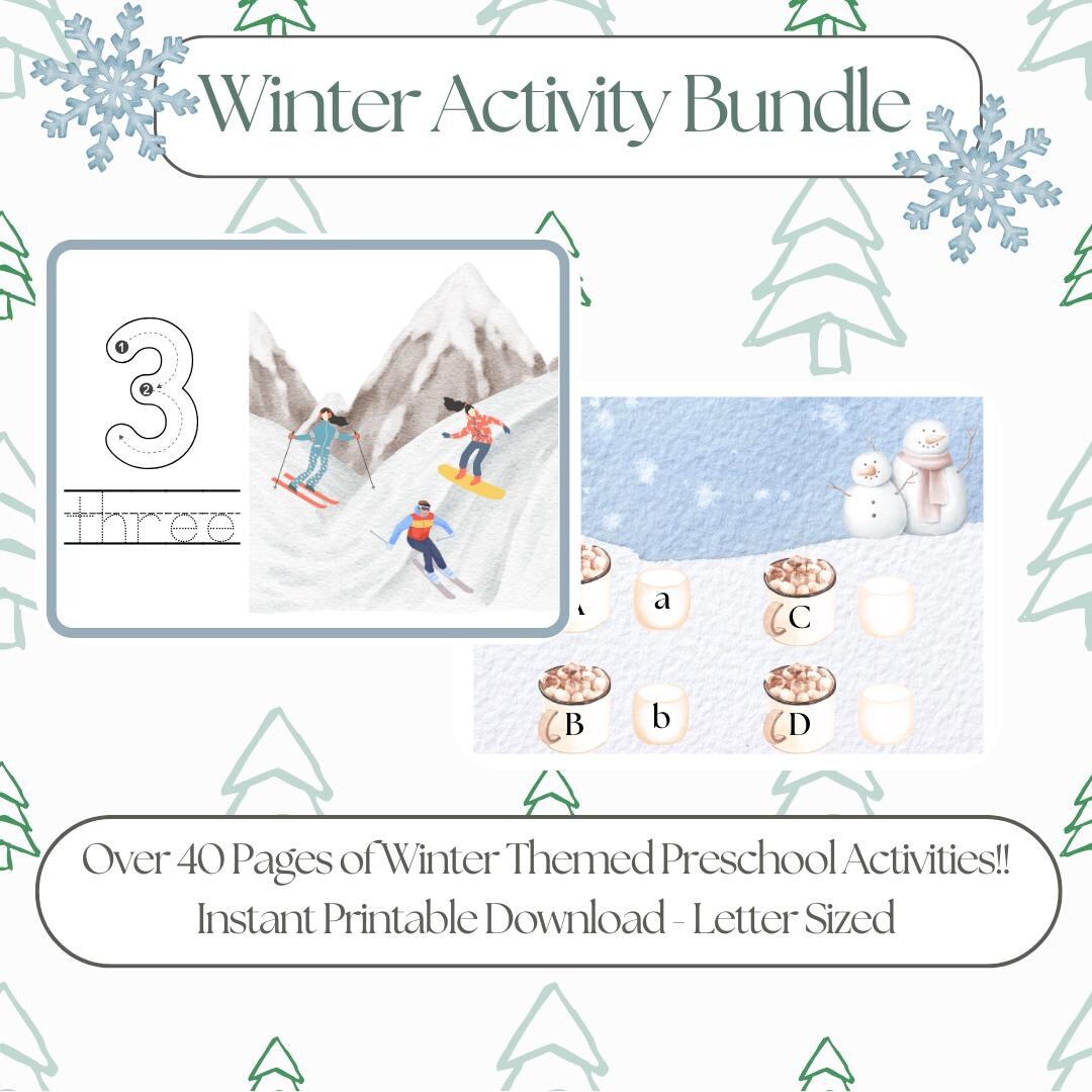 Winter Themed Preschool Activity Pack Winter Themed Morning Basket ...