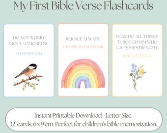 Bible Verse Flashcards | Lunchbox Printable Scripture Cards | Bible ...