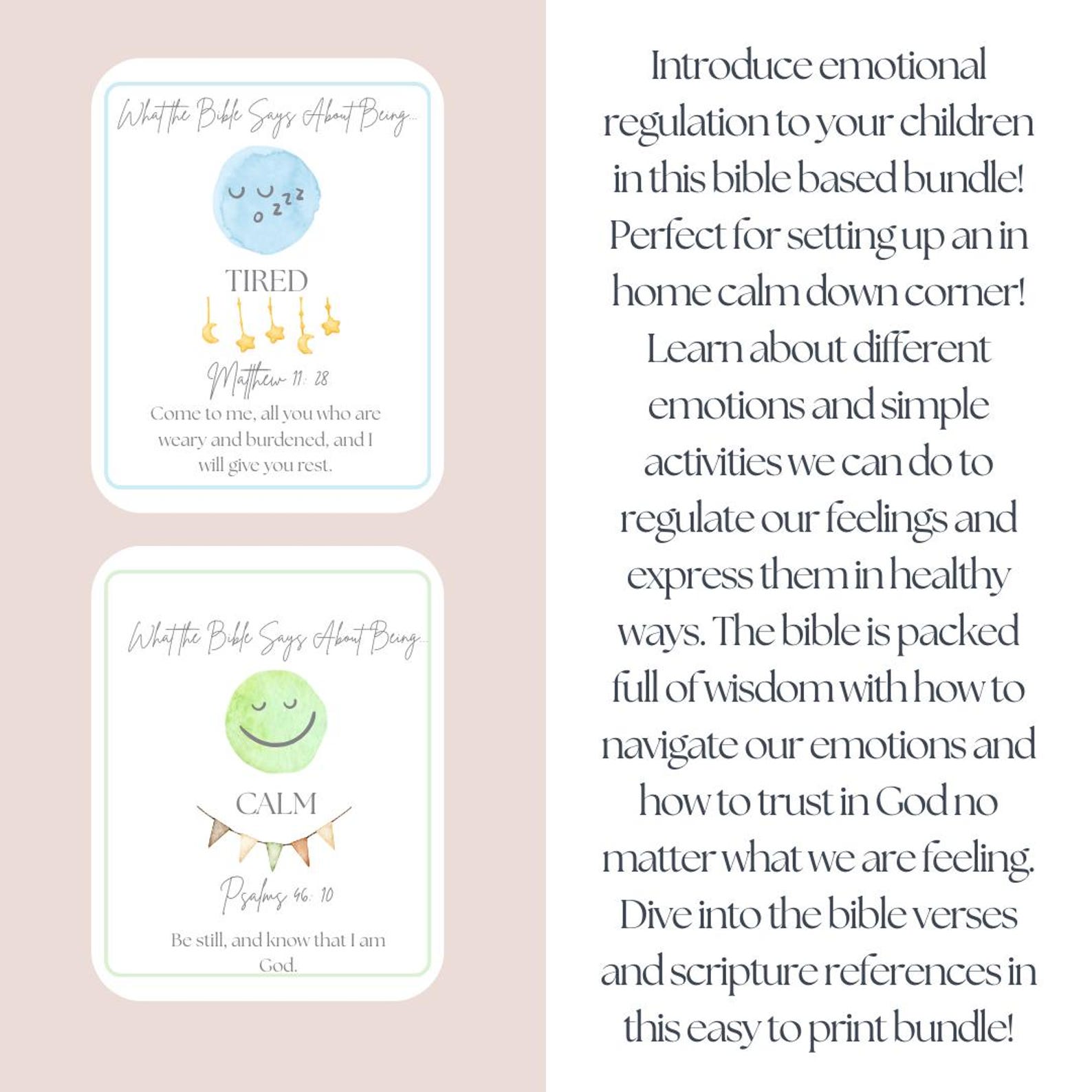 Christian Calm Corner | Emotion Chart | Feeling Chart | Zones of ...