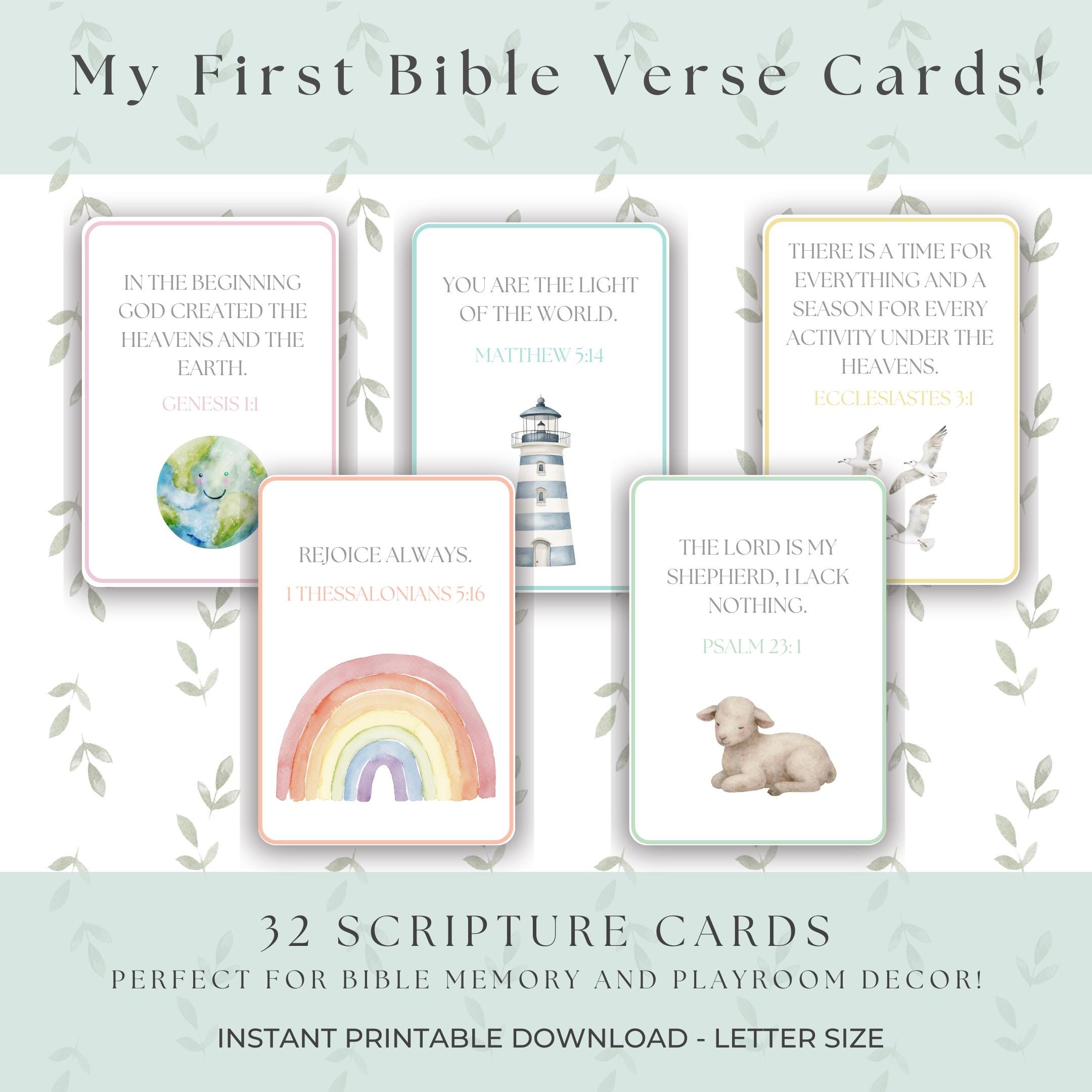 Bible Verse Flashcards | Lunchbox Printable Scripture Cards | Bible ...