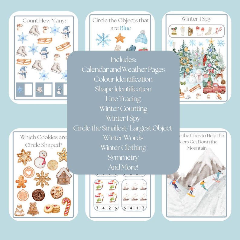 Cozy Winter Morning Menu | Preschool Winter Activities | Morning Menu ...