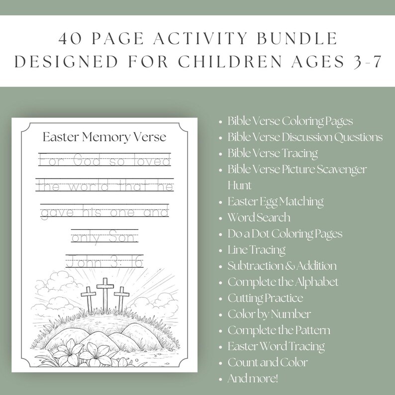 Christian Easter Coloring and Activity Pack | Holy Week Kids Games ...