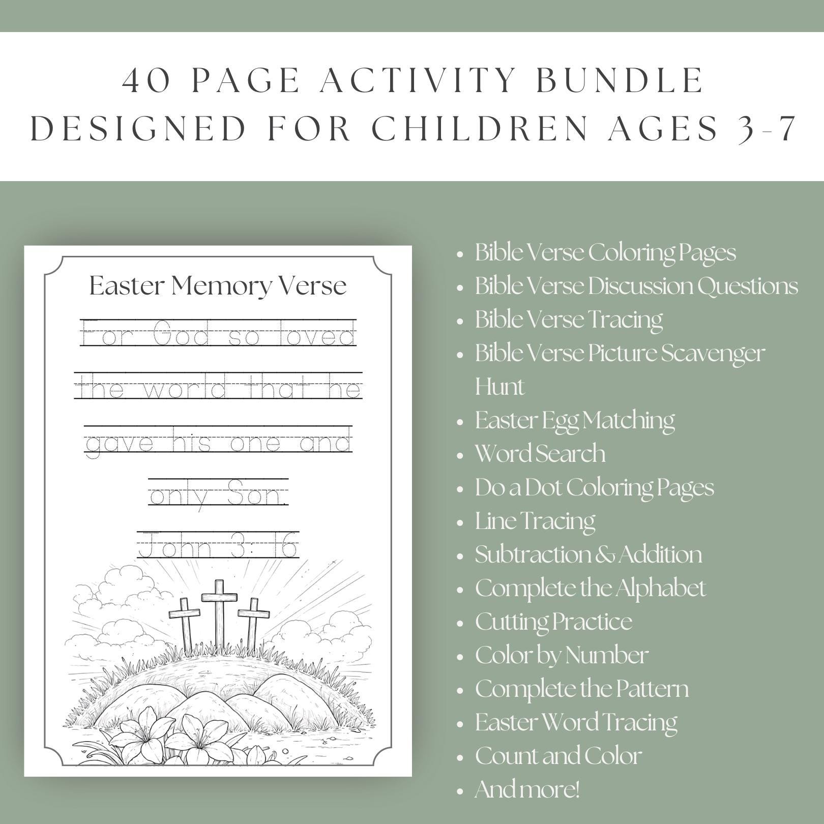 Christian Easter Coloring and Activity Pack | Holy Week Kids Games ...