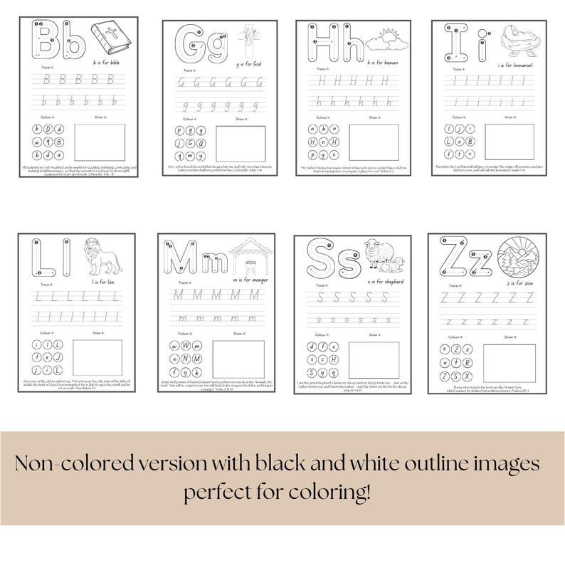 Alphabet Scripture Tracing Cards | Printable Bible ABC Phonics ...