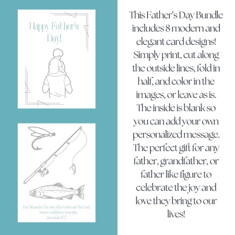 Fathers Day Coloring Card Printable for Kids | Christian Fathers Day ...
