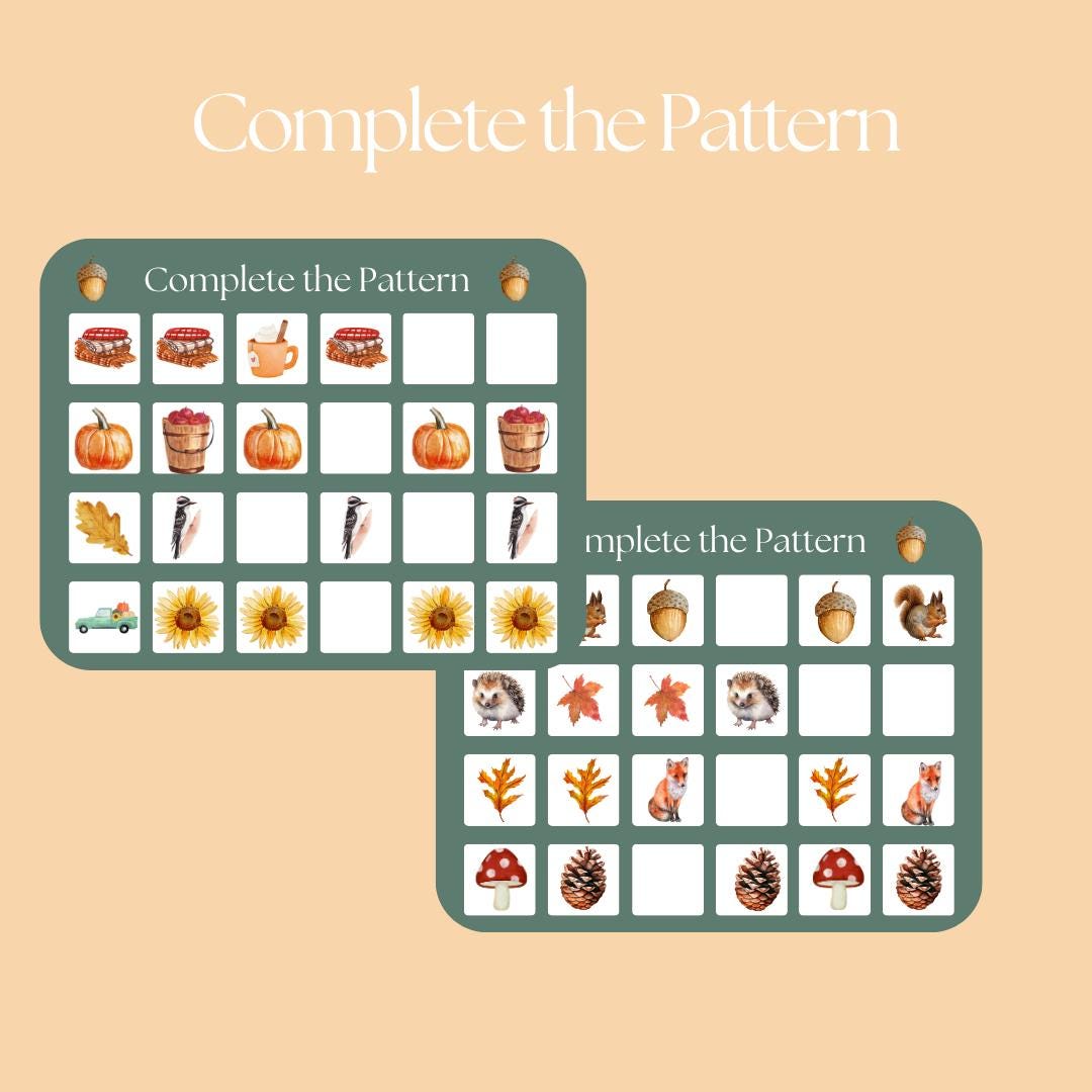 Preschool Fall Themed Activity Pack | Autumn Themed Morning Basket ...