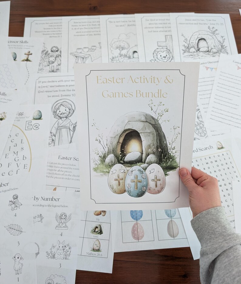 Christian Easter Coloring and Activity Pack | Holy Week Kids Games ...