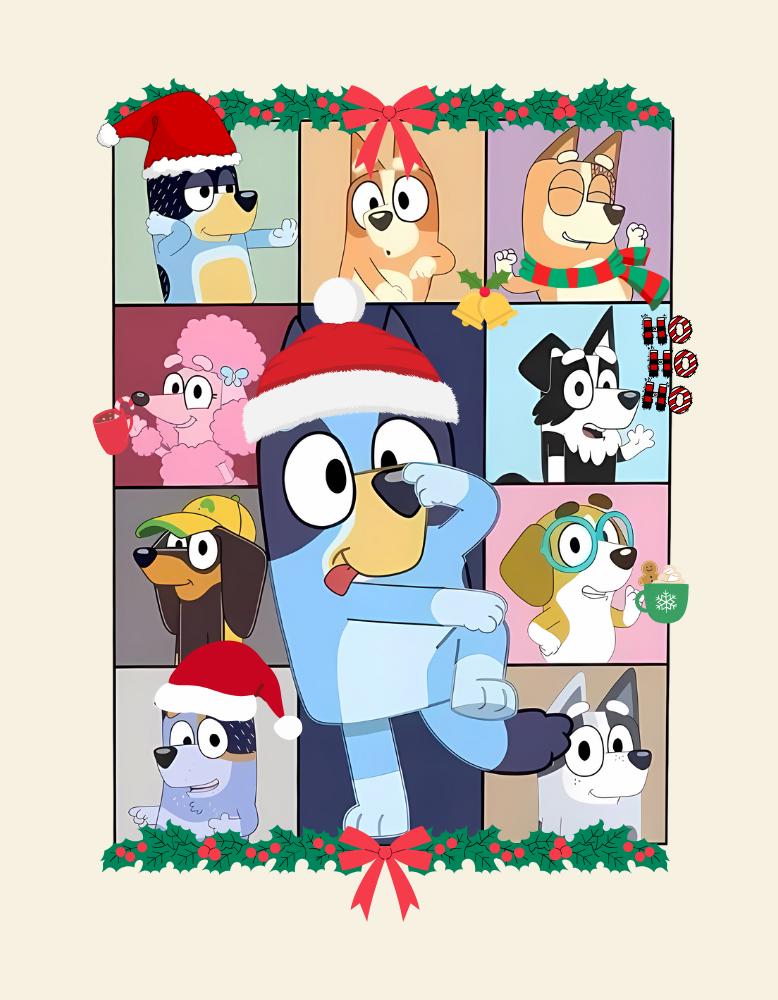 Merry Bluey Christmas Png, Merry Swiftmas, Bluey Christmas Png, Bluey ...