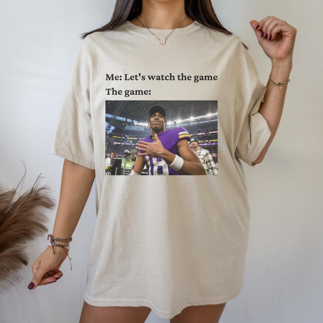 Watch the Game Justin Jefferson Tshirt, Bootleg Jets Shirt, NFL Vintage ...
