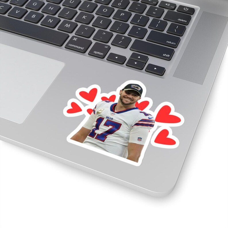 Red Heart Josh Allen Sticker , in My Football Era Merch, Buffalo Bills ...